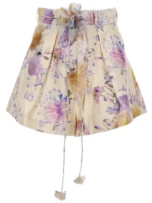 Zimmermann Luna Tuck Shorts - Multicolour