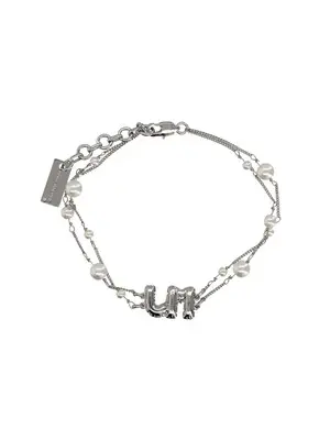 Marc Jacobs Pearl Mj Balloon Bracelet - Silver