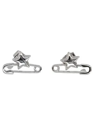 Marc Jacobs Safety Pin Earrings - Silver
