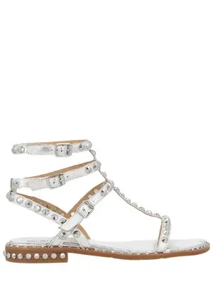 Ash Studded Gladiator Sandals - Silver