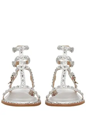 Ash Studded Gladiator Sandals - Silver