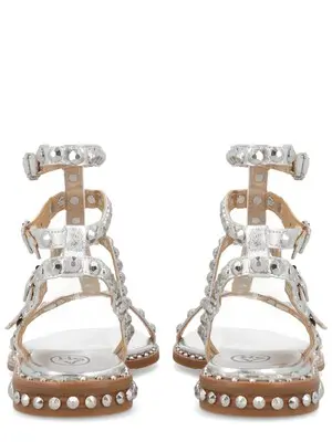 Ash Studded Gladiator Sandals - Silver