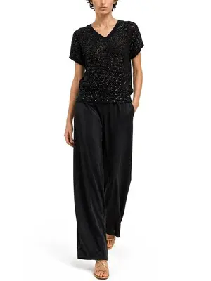 Fabiana Filippi Maglia Con Paillettes - Blue