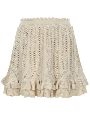 MARANT ETOILE Crochet Knit Mini Skirt
