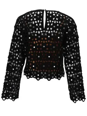 Michael Kors Crochet Top - Black