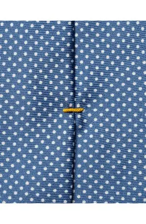 Eton Polka Dot Silk Neck Tie - Navy