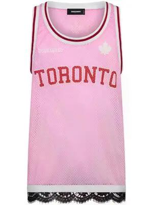 Dsquared2 Lace-trim Jersey Tank Top