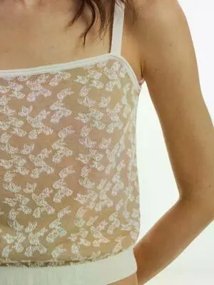 CRUSH COLLECTION Sleeveless Cropped Tank Top