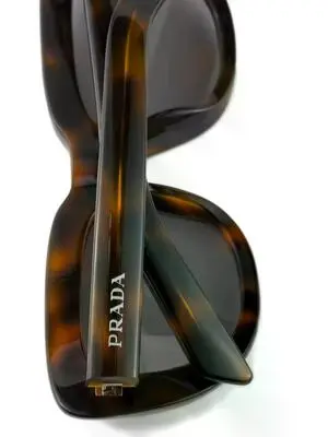 Prada Tortoiseshell Rectangle-frame Sunglasses - Brown