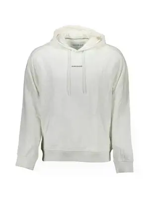 Calvin Klein Logo-print Cotton Hoodie - White
