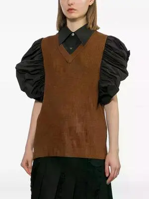 Toga Faux-collar Ruffled Top