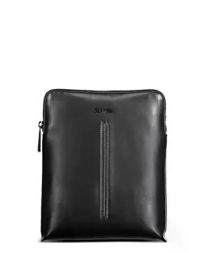 Calvin Klein Embossed-logo Shoulder Bag - Black
