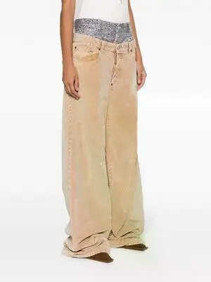 Dsquared2 Crystal-embellished Double-layer Trousers