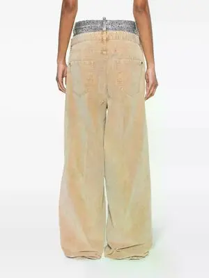 Dsquared2 Crystal-embellished Double-layer Trousers