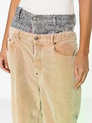 Dsquared2 Crystal-embellished Double-layer Trousers
