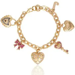 Juicy Couture Heart & Key Charm Bracelet - Multi