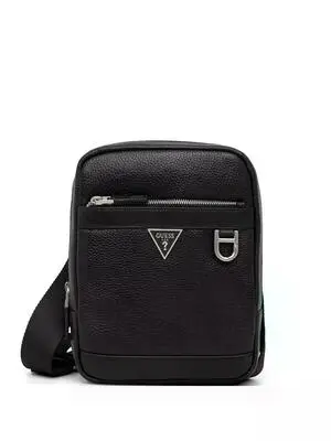 Guess Logo-detail Messenger Bag - Black