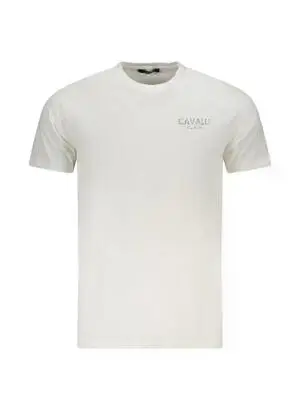 Roberto Cavalli Logo-embroidered T-shirt - Neutrals
