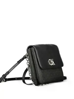 Calvin Klein Monogram Flap Crossbody Bag
