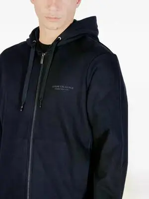Armani Exchange Logo-print Zip-up Hoodie