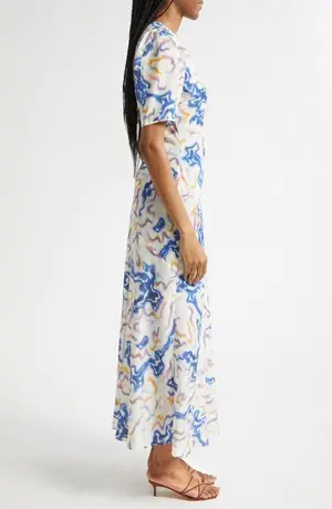 Ulla Johnson Samar Abstract Print Silk Dress - Prism