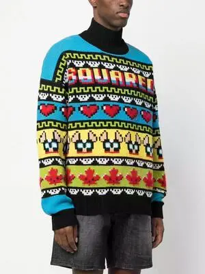 Dsquared2 Jacquard Crew Neck Jumper