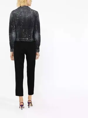 Dsquared2 Distressed Denim Jacket - Black
