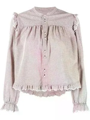Dsquared2 Check-pattern Ruffled Blouse