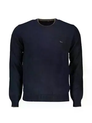 HARMONT & BLAINE Logo-embroidered Crew-neck Sweater - Blue