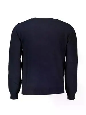 HARMONT & BLAINE Logo-embroidered Crew-neck Sweater - Blue