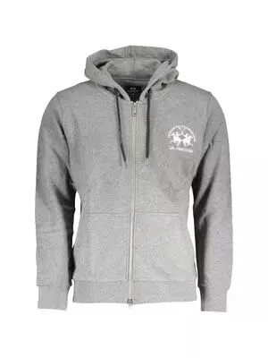 LA MARTINA Logo-embroidered Zip-up Hoodie