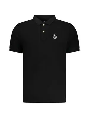 NORTH SAILS Logo-patch Piqué Polo Shirt - Black