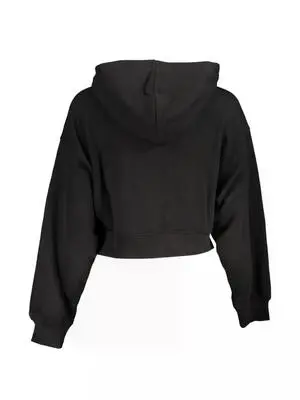 Calvin Klein Cotton Cropped Hoodie With Logo Patch