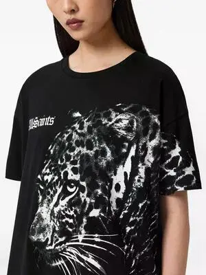 ALLSAINTS Leopard Print Graphic T-shirt Dress