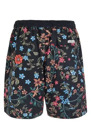 Agua Bendita Printed Swim Trunks - Brown Multi