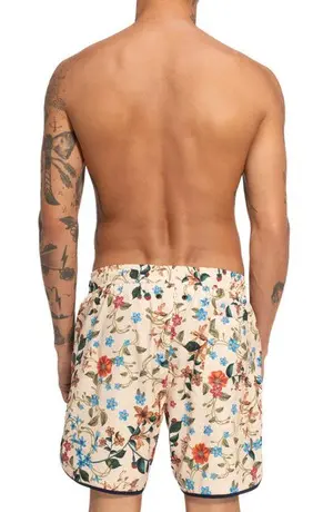 Agua Bendita Liam Swim Trunks - Beige Multi