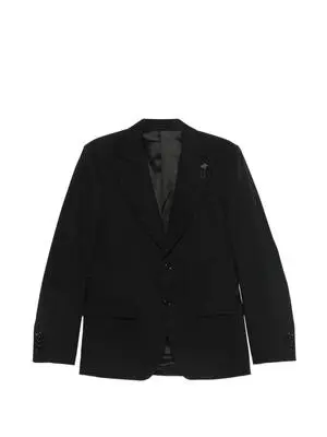 LARDINI Peak-lapel Flower-pin Blazer