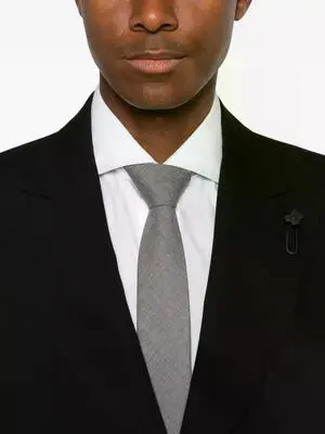 LARDINI Peak-lapel Flower-pin Blazer