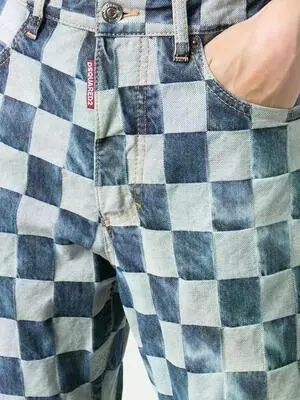 Dsquared2 Checked Wide-leg Jeans