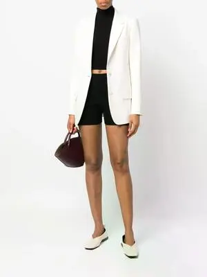 AERON Ribbed-knit Mini Shorts