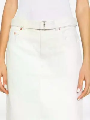 Sacai Belted Front-slit Midi Skirt