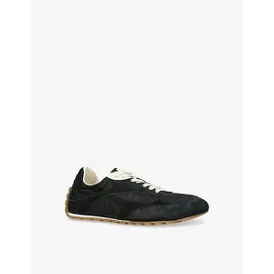 Bottega Veneta Orbit Flash Suede And Nylon Low-top Trainers - Black