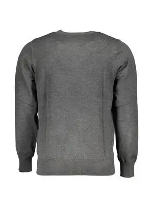 U.S. Grand Embroidered-logo Crew-neck Sweater