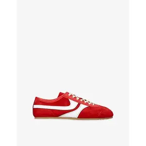 Dries Van Noten Dustin Leather Trainers - Red
