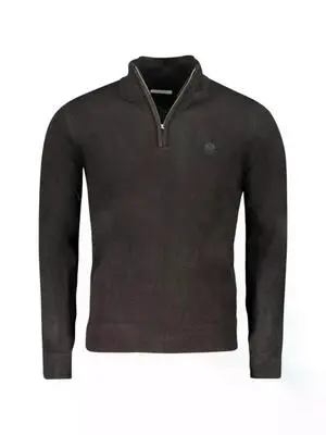 NORTH SAILS Logo-detail Zip-neck Sweater - Black
