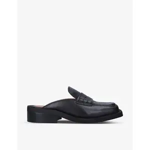 Ganni Square Toe Mules Clogs For Women
