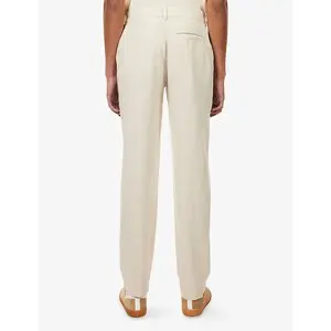 Paige Tiano Straight-leg Linen-blend Trousers