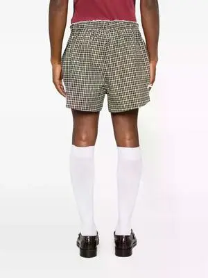 Martine Rose Check Lace-trim Shorts