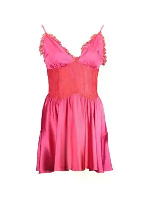 GAELLE PARIS Lace-detail Mini Dress