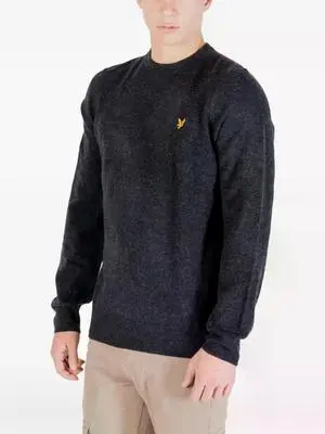 LYLE & SCOTT Logo-patch Crew-neck Sweater - Grey